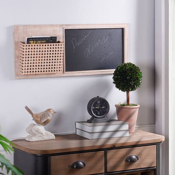 Multi-Functional Wall Memo Board - Chalkboard With File Rack Storage ...