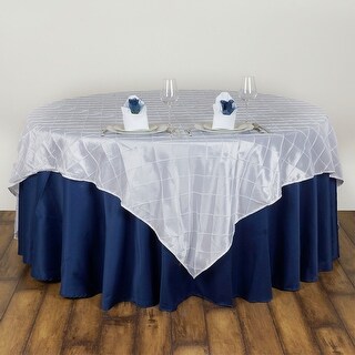 5 Pcs Pintuck Table Overlays Toppers Party Reception 60"x 60" White ...
