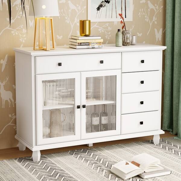 Modern Sideboard with 5 Drawers - Bed Bath & Beyond - 36829794