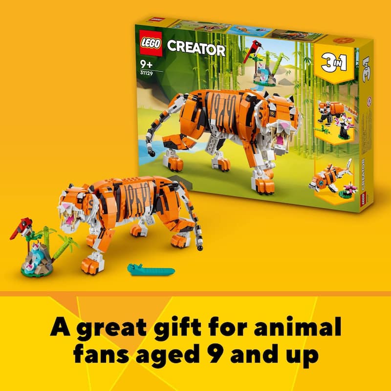 Creator 3 in 1 Majestic Tiger Building Set, Transforms from Tiger to ...