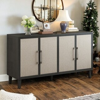 Classic 4-Doors Storage Cabinet, Beige - Bed Bath & Beyond - 39409826