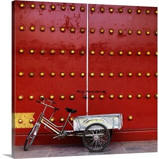 "bicycle outside the xihe gate of the forbidden city" Canvas Wall Art ...