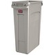 Slim Jim Plastic Rectangular Trash/Garbage Can with Venting Channels ...