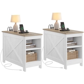 Console Table with 2 Outlet and 2 USB Ports,Entryway Table Narrow ...