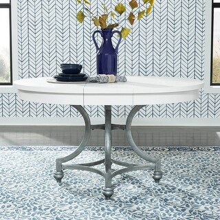 Harbor View Linen Round Dining Table - White - Bed Bath & Beyond - 10644830