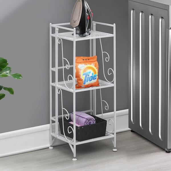 Convenience Concepts Xtra Storage 3 Tier Folding Metal Shelf with ...