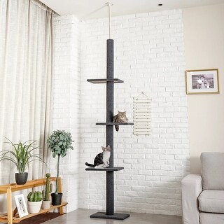 105"-in 4 Tier Cat Tree Tower Cat Climbing Posts - Bed Bath & Beyond ...