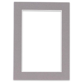 11x16 Mat Bevel Cut for 8.5x11 Photos - Acid Free Charcoal Grey Precut ...