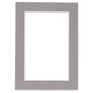 20x30 Mat Bevel Cut for 14x25 Photos - Acid Free Charcoal Grey Precut ...