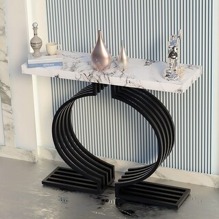 Console Table for Living Room, 40 inches Modern Gold Console Table with ...