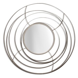 StyleCraft Silver Metal Orbital Mirror I Mirror - Bed Bath & Beyond ...