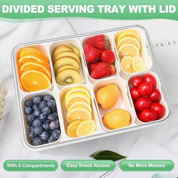 serving tray with compartments