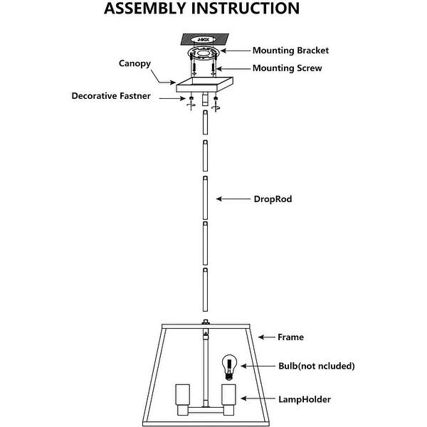 Modern Chandelier Trapezoid Lighting Fixture Frame For Living Room ...