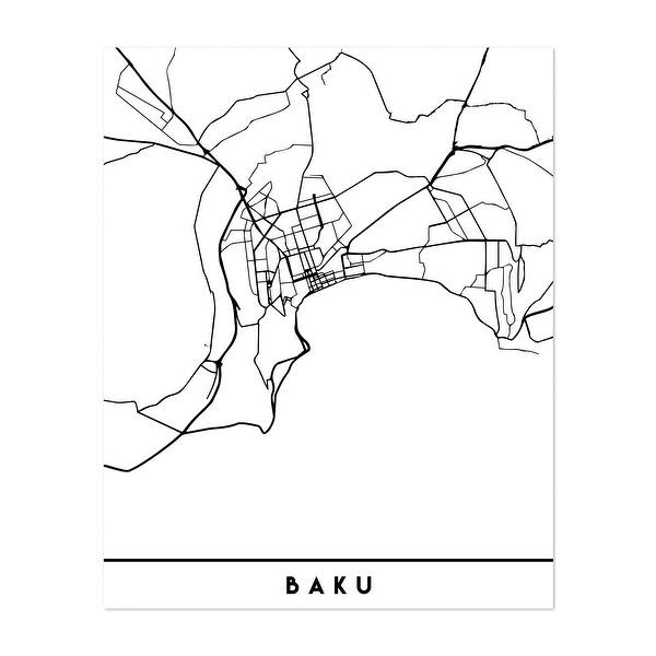 Baku Azerbaijan Maps Coordinates Urban Art Print/Poster - Bed Bath ...
