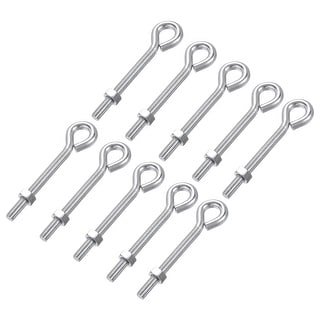 M6x60mm Eye Hooks Screws Bolts Kit,10pcs Carbon Steel Hanger Eyelet ...