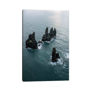 iCanvas "Sea Stacks On Vik Black Sand Beach In Iceland" by Michael ...