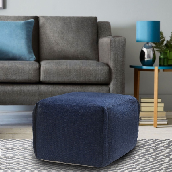Navy pouf ottoman store