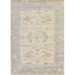 EXQUISITE RUGS Antique Weave Oushak Hand-knotted New Zealand Wool Blue ...