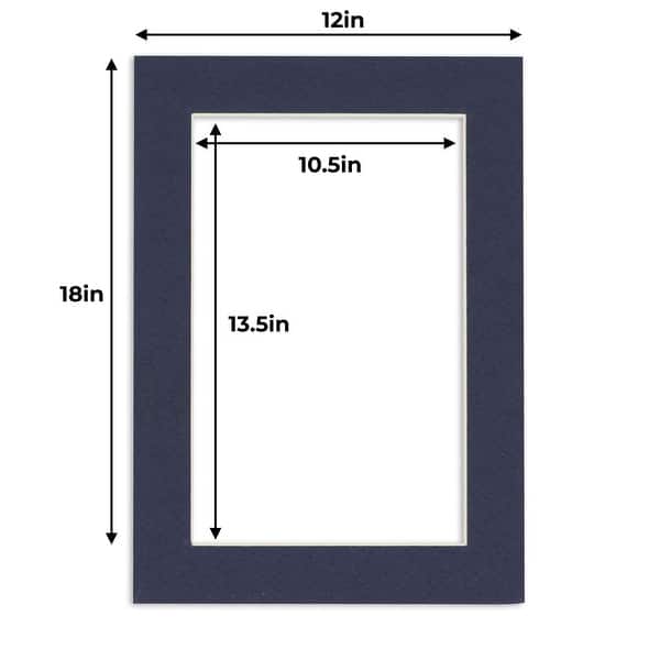 12x18 Mat for 11x14 Photo - Navy Matboard for Frames Measuring 12 x 18 ...