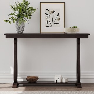 Farmhouse Style Entryway Table with Open Shelf - Bed Bath & Beyond ...