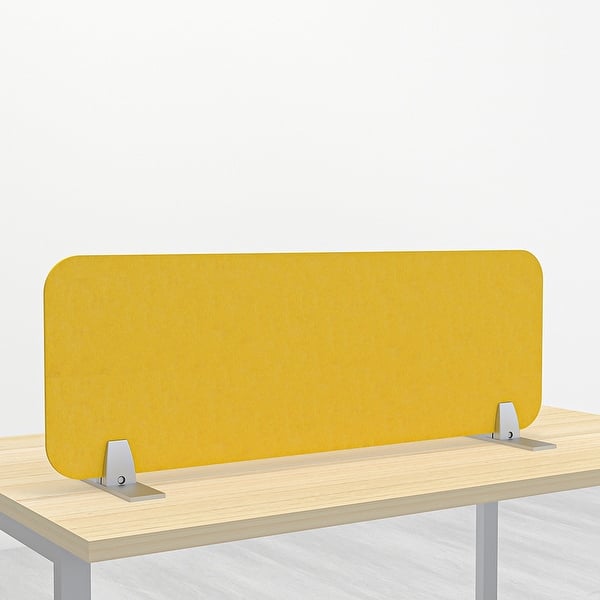 Desktop Mounted Acoustic Privacy Screen 24" High 71" Wide White - Bed ...