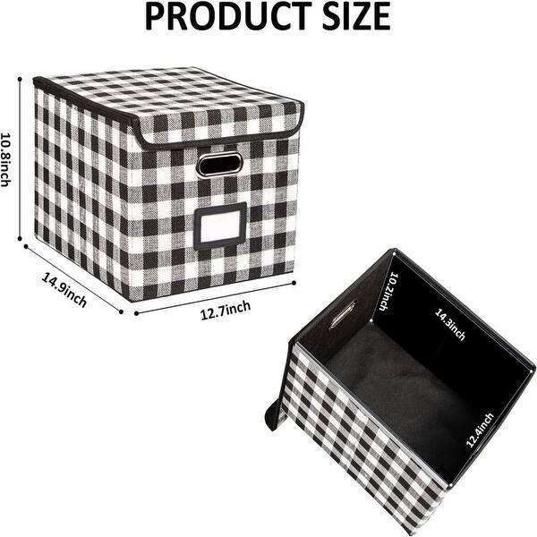 Portable File Storage Box with Lids(Plaid-5 Pack) - Bed Bath & Beyond ...