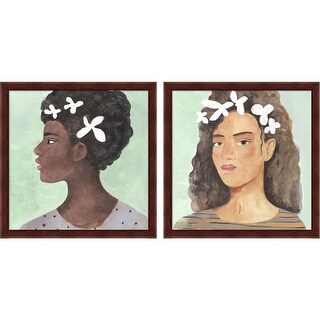 Annie Warren 'Folk Art Portrait' Framed Art (Set of 2) - Bed Bath ...