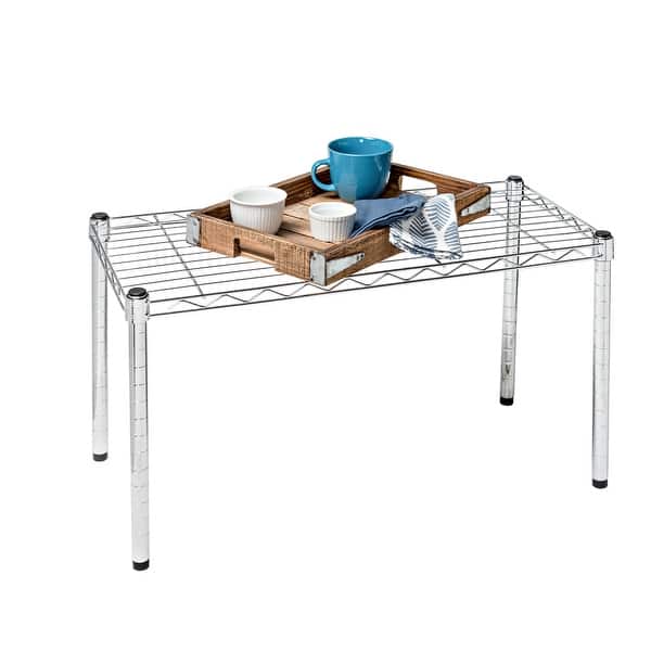 Honey-Can-Do Chrome Steel Wire Table - On Sale - Bed Bath & Beyond ...