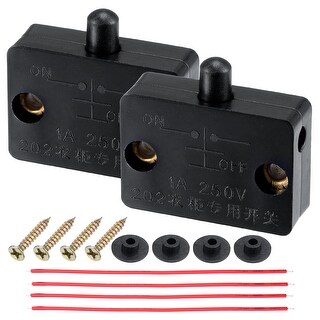 2 Set Cabinet Lamp Switch AC 250V 1A Normal Close Wardrobe Touch with ...