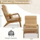 High Back Solid Wood Armrest Backrest Leisure Chair Accent Chair - Bed ...