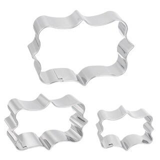 Cookie Cutter Set Rectangular Large and Medium and Small Silver Tone ...