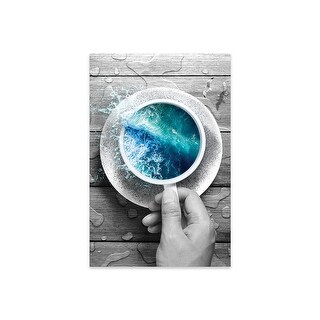 Spoondrift Wave - Cup In Black & White Print On Acrylic Glass by ...