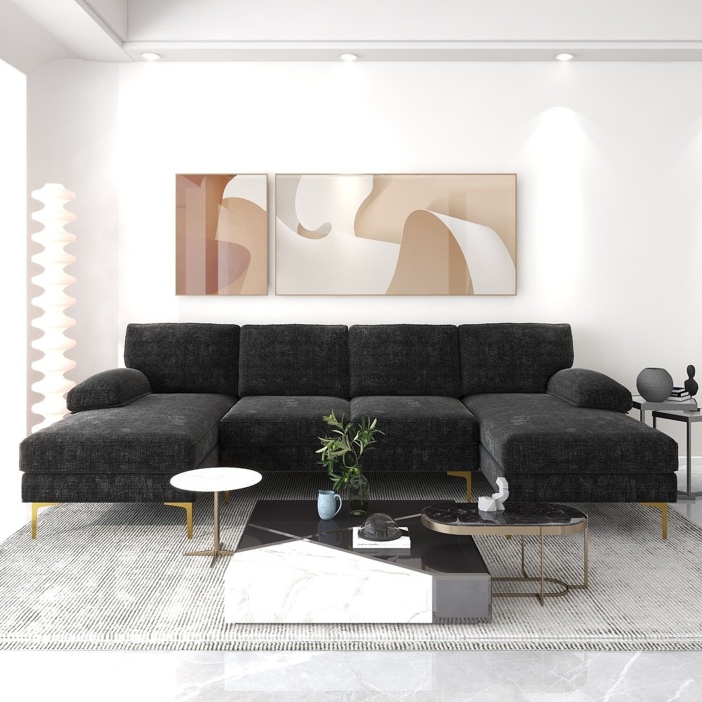 Black U-Shape Sectional Sofas - Bed Bath & Beyond