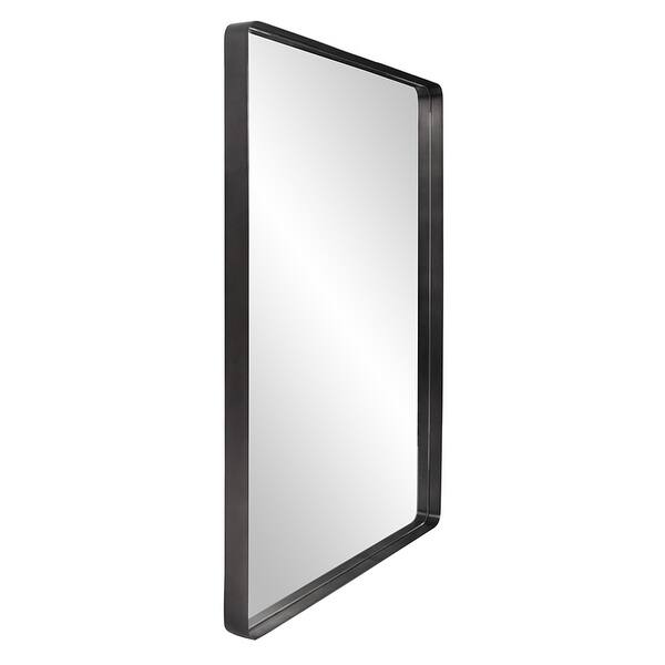 HomeRoots Rectangular Stainless Steel Frame With Brushed Black Finish ...