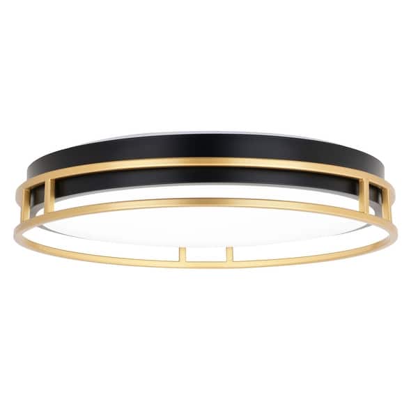 Northgate 16-in W Integrated LED Matte Black and Satin Gold ...