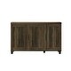 Dusty Oak 3-Door Shoe Organizer Rack Cabinet with Adjustable Shelves ...