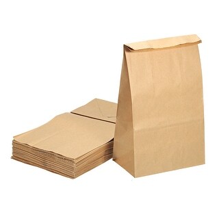 Paper Bags Brown Paper Grocery Bag 10lb 7.1x4.3x12.6 inch 65g, Pack of ...