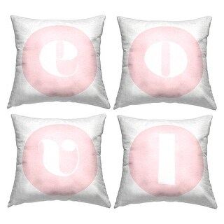 Stupell Pink Love Letters Printed Outdoor Throw Pillow Design by Lil ...