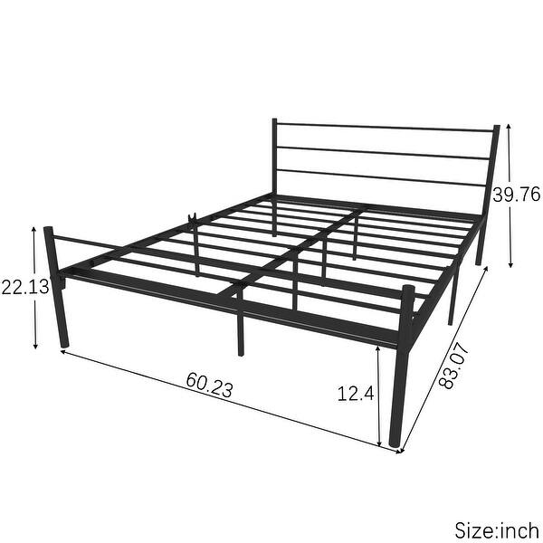 Queen Metal Platform Bed Frame with Headboard - Bed Bath & Beyond ...