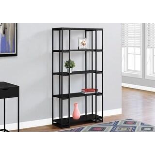Monarch 7240 Black Metal 60nch Bookcase - Bed Bath & Beyond - 30541380