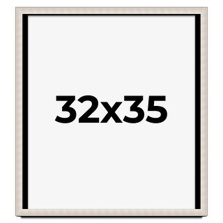 32x35 Shadow Box Frame Silver Real Wood Contemporary Shadowbox Display ...