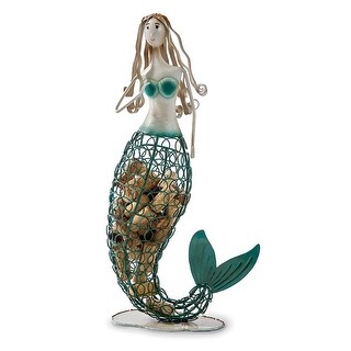 9.5" White and Green Mermaid Cork Caddy - Bed Bath & Beyond - 36387826
