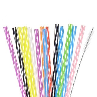 Reusable Straw, 48pcs 240mm/9.45" Colorful Printing Hard Straw ...