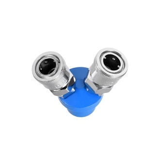 1/4" G Thread 2 Way Air Hose Quick Coupler Pass Air Hose Coupling Tool ...