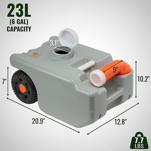 Hike Crew RV Portable Waste Tank, Odorless Black or Grey Water Tote for ...