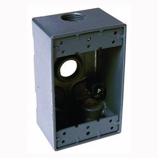 Bell Weatherproof 5330-0 Weather Proof Single Gang Electrical Box, Gray ...