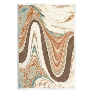 Stupell Swirling Brown Abstract Wave Wall Plaque Art Design by Marcus ...