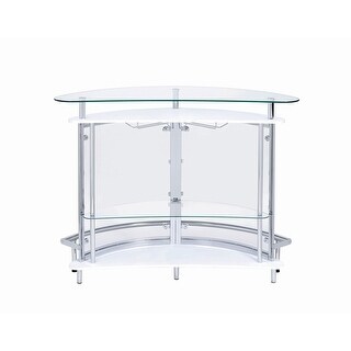Contemporary Bar Unit with Clear Acrylic Front , White - Bed Bath ...