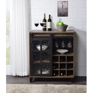 Vintage Metal Wine Cabinet Obscure Glass Doors Locker with 3 Tier Shelf ...