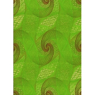 Ahgly Company Machine Washable Transitional Bright Green Area Rugs ...